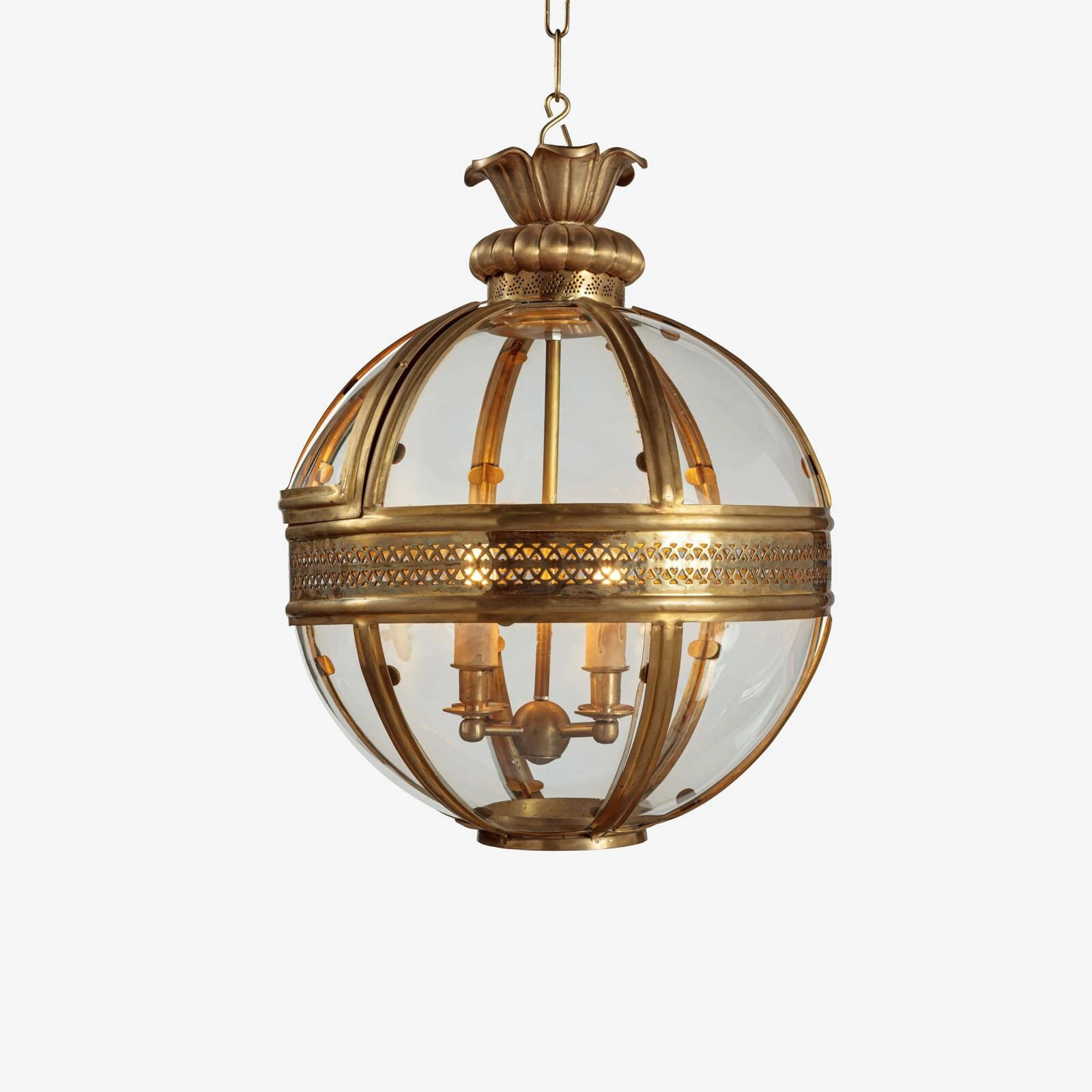 Medium Brass Hampstead Lantern - globe lantern