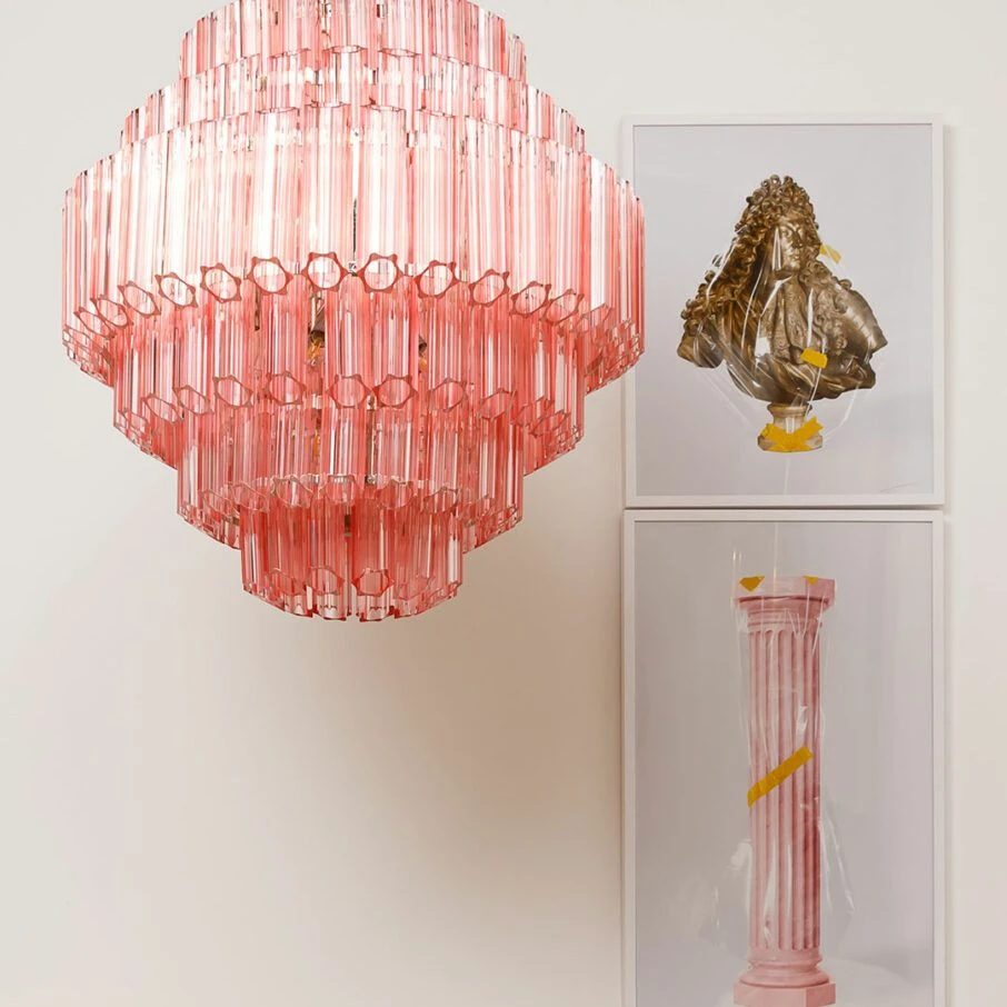Pink Palermo Wall Light - a 70's inspired glass wall light