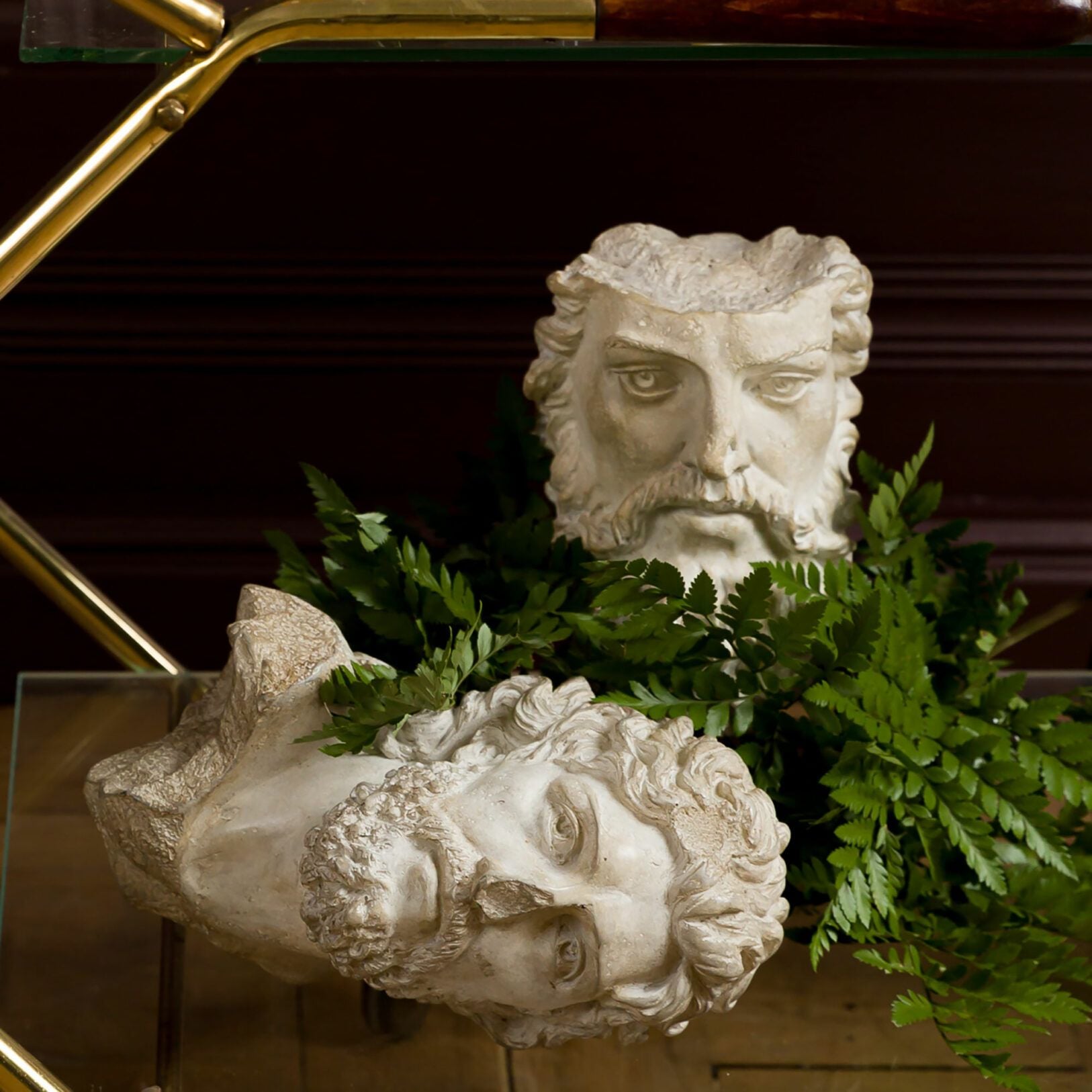 Tassos Bust on Stand - decorative male sculpture by Pure White Lines