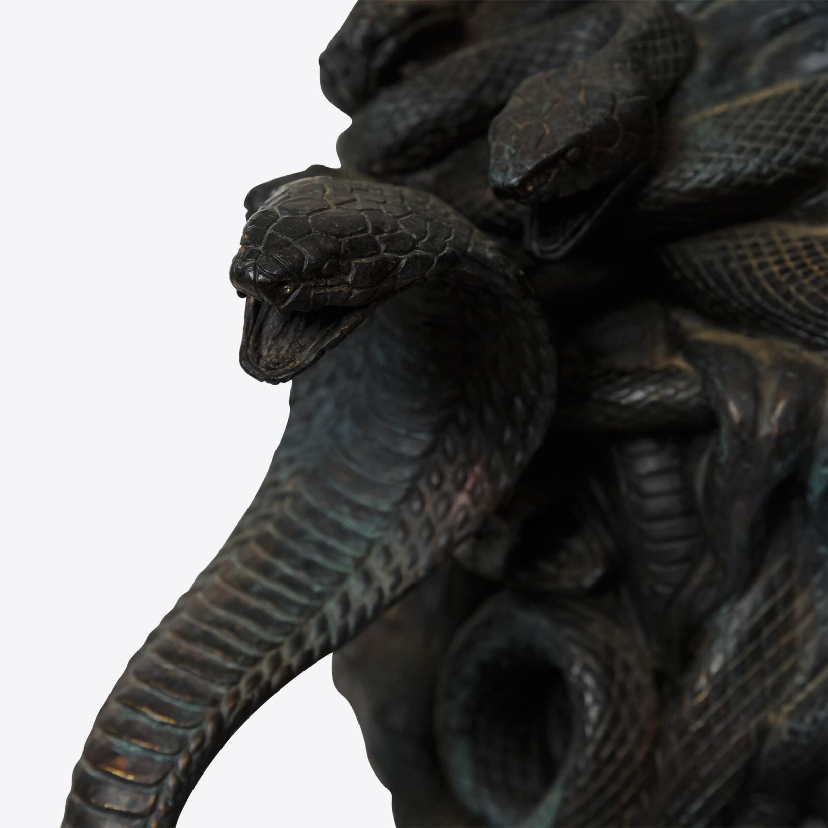 Female Medusa Bust on Stand - bronze finish bust