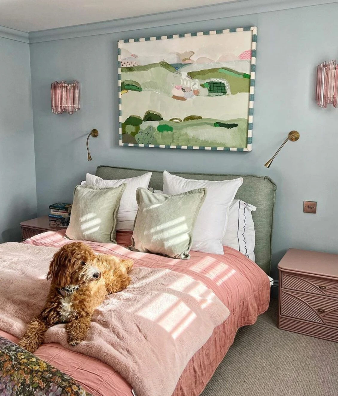 Pink Palermo Wall Light - a 70's inspired glass wall light