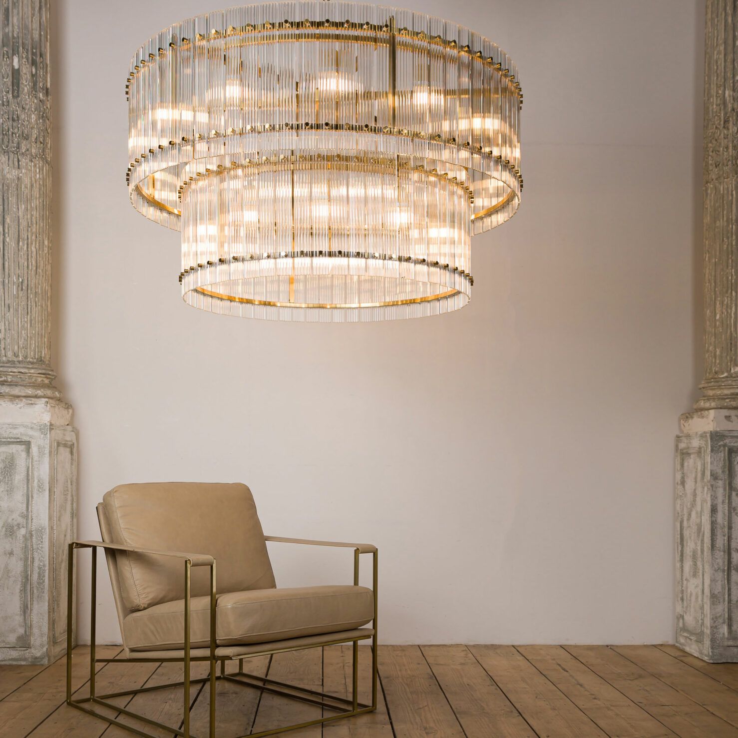 Grande Double San Francisco Chandelier - large glass chandelier