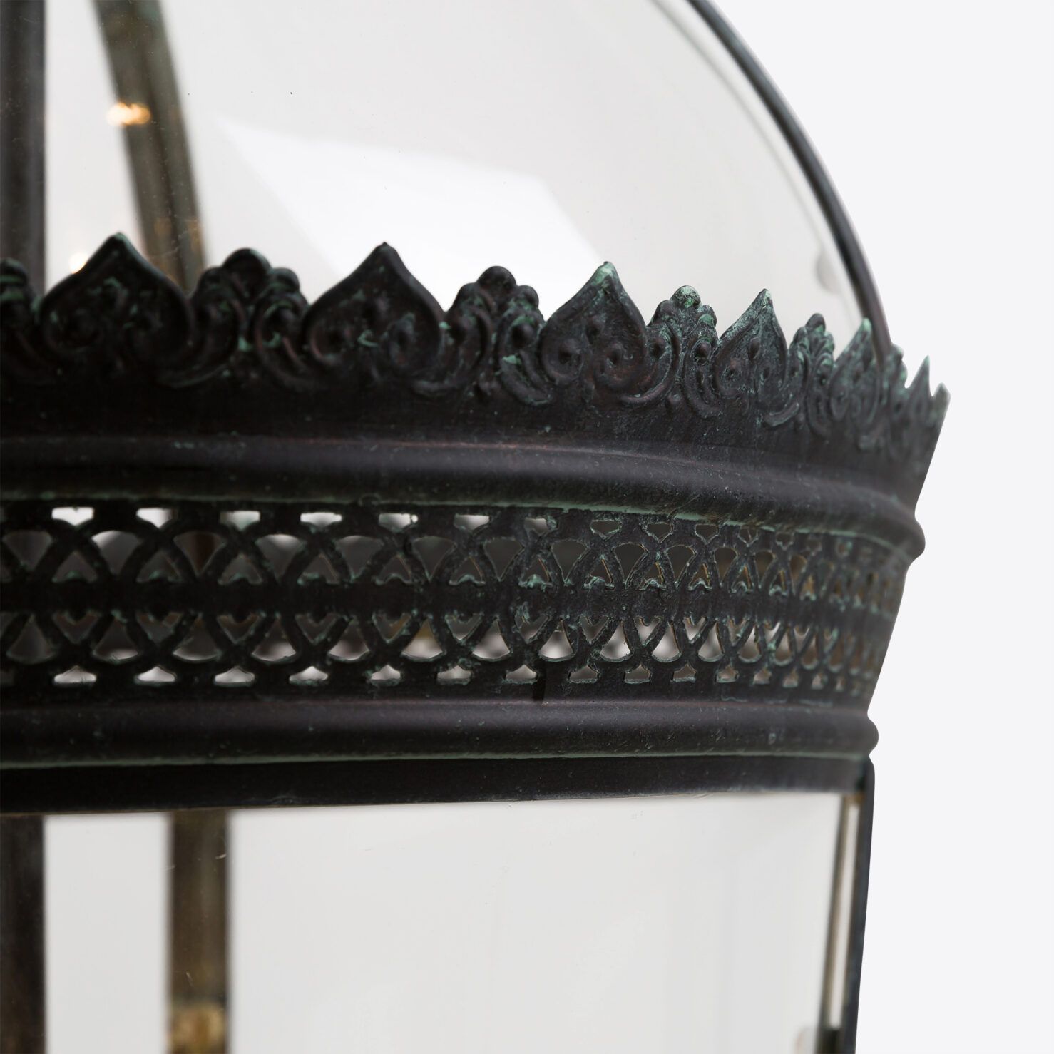 Large Bronze Verdigris Byron Lantern - hall or stairwell lantern