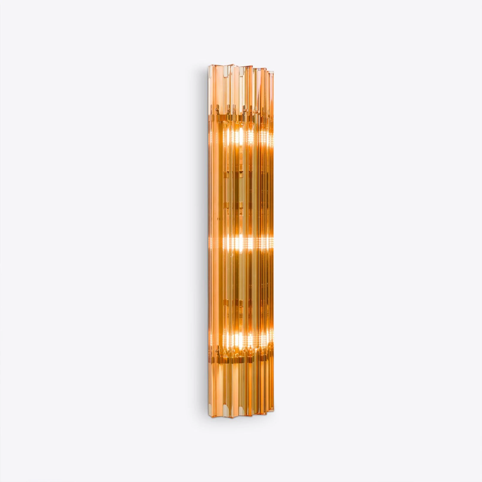 Amber Amaro Wall Light - Two Sizes Available - 70s amber glass wall light