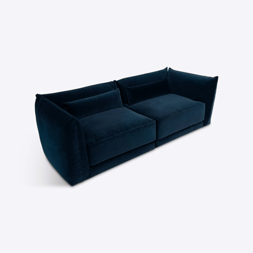 Royal Blue Milano Sectional Sofa - a 70s inspired sofa