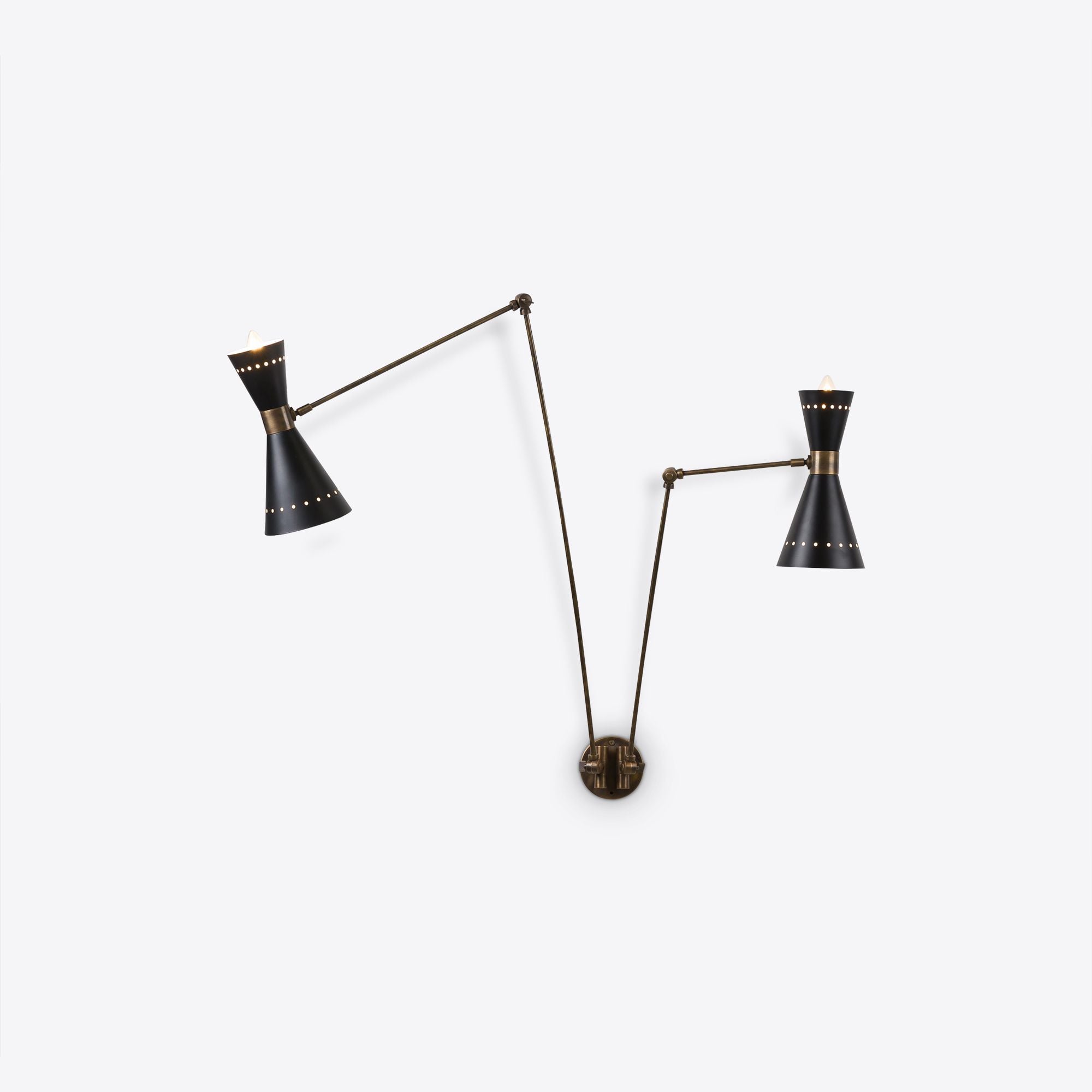 Conte Angled Wall Light - directional bedside wall light