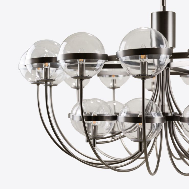 Custom Cross Chandelier - Blackened Nickel Finish