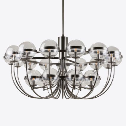 Custom Cross Chandelier - Blackened Nickel Finish