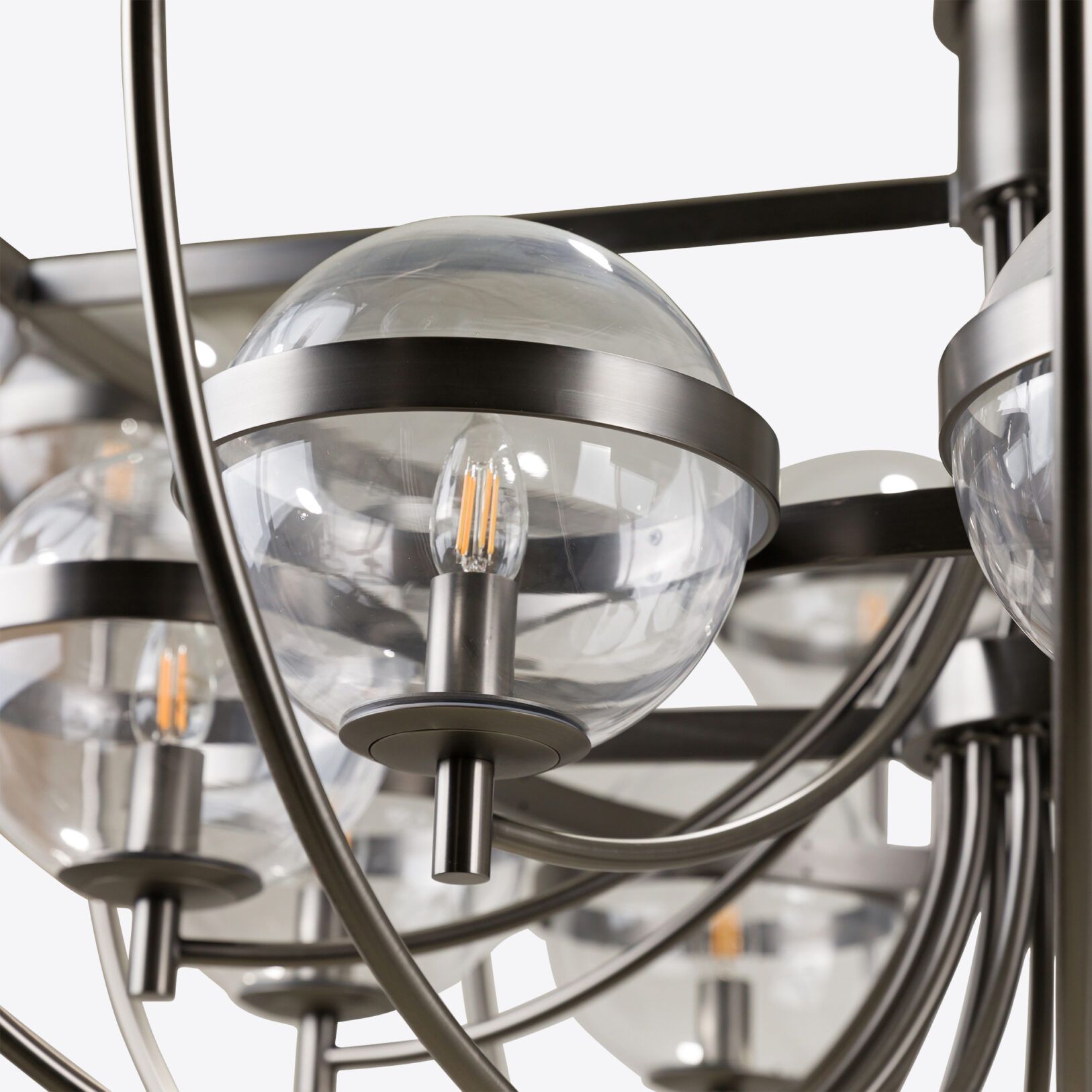 Custom Cross Chandelier - Blackened Nickel Finish