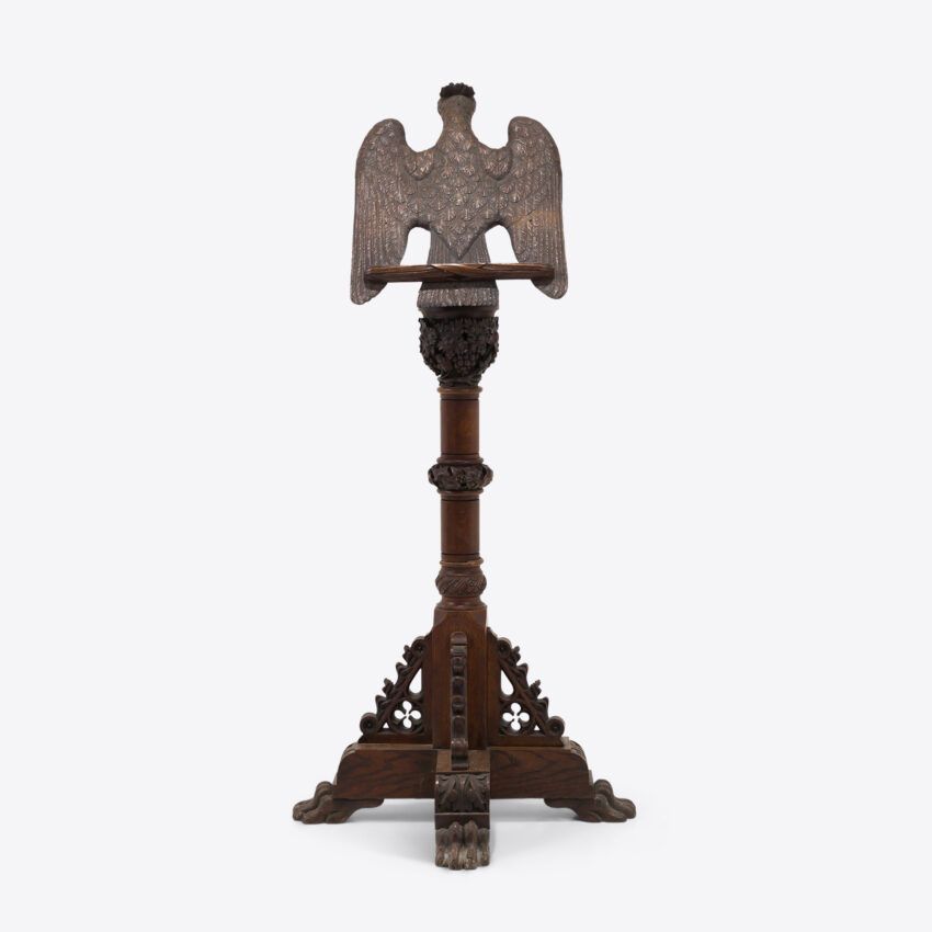 Carved Oak Eagle Lectern Two - Pure White Lines