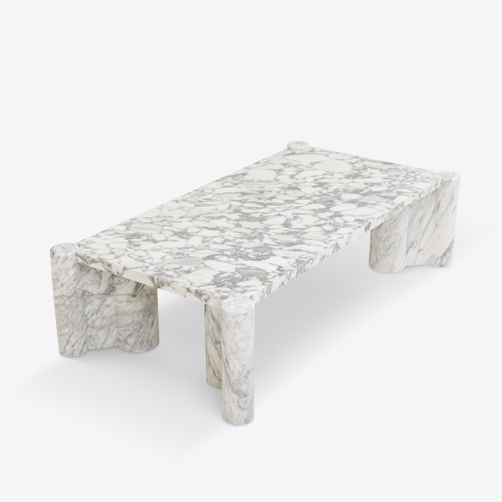 Portofino Coffee Table (Rectangular) - Pure White Lines