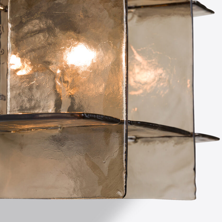Berlin Wall Lamp Smoked Glass - Pure White Lines