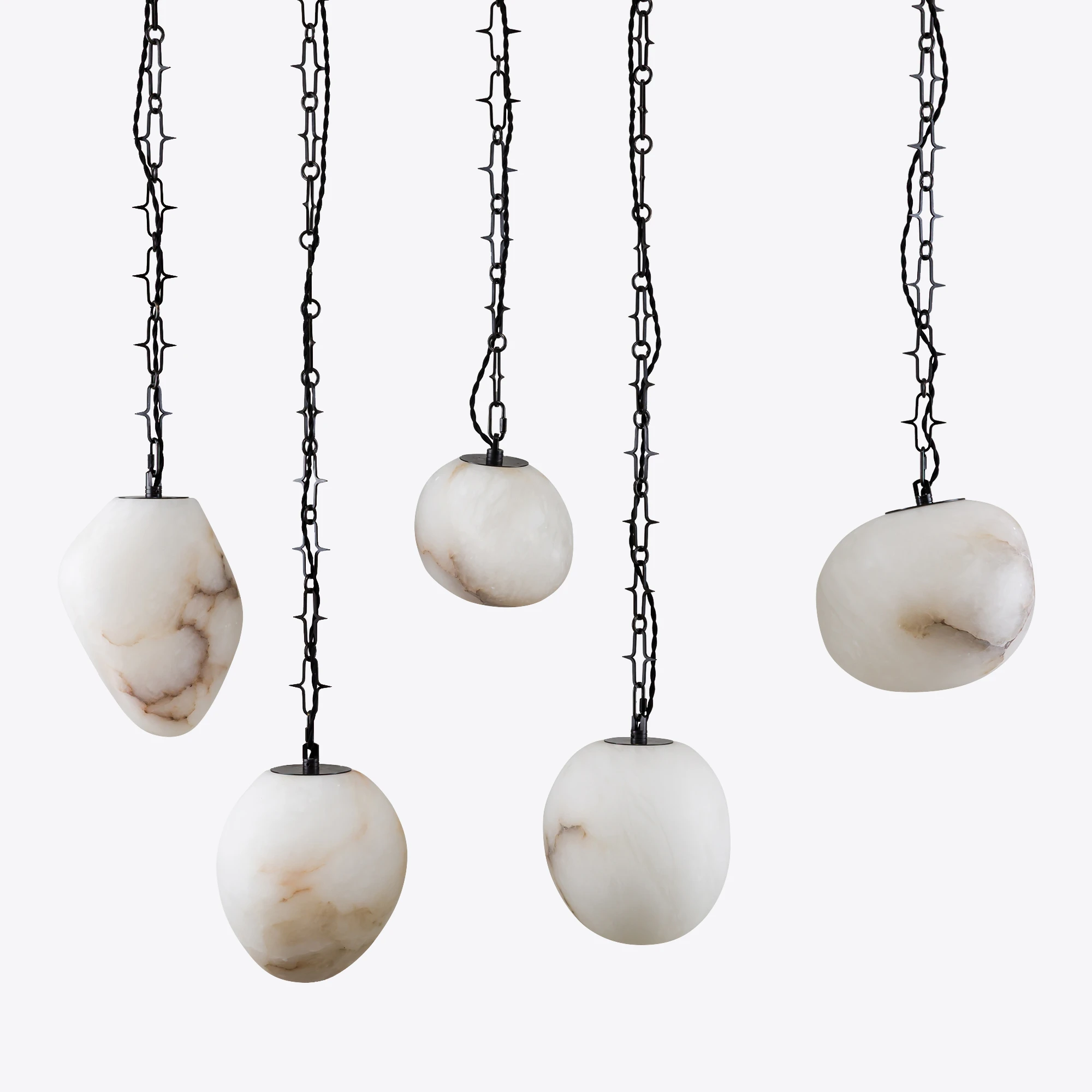 Drake Alabaster Hanging Light Cluster: Pure Elegance