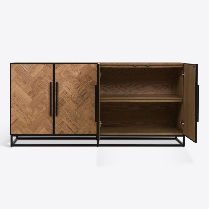York Natural Oak Sideboard - Pure White Lines